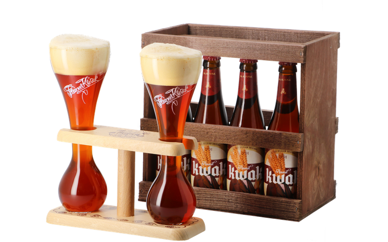 Pack Kwak con 4 cervezas + 2 vasos