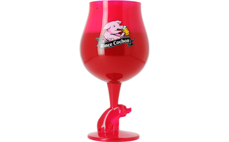 Verre à bière Rince Cochon Rouge - Verre à pied 25cl